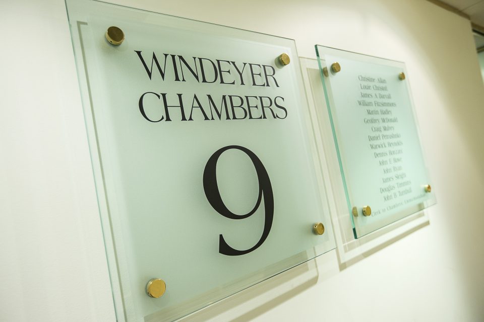 November — 2017 — 9 Windeyer Chambers